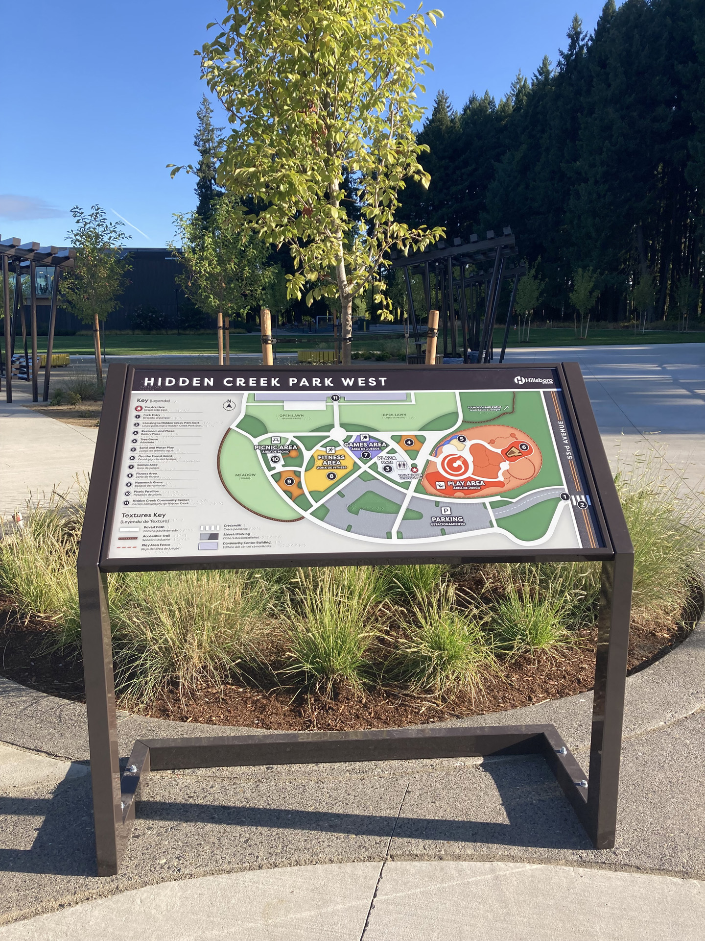 Hidden Creek Park West Tactile Map - LightHouse MAD Lab